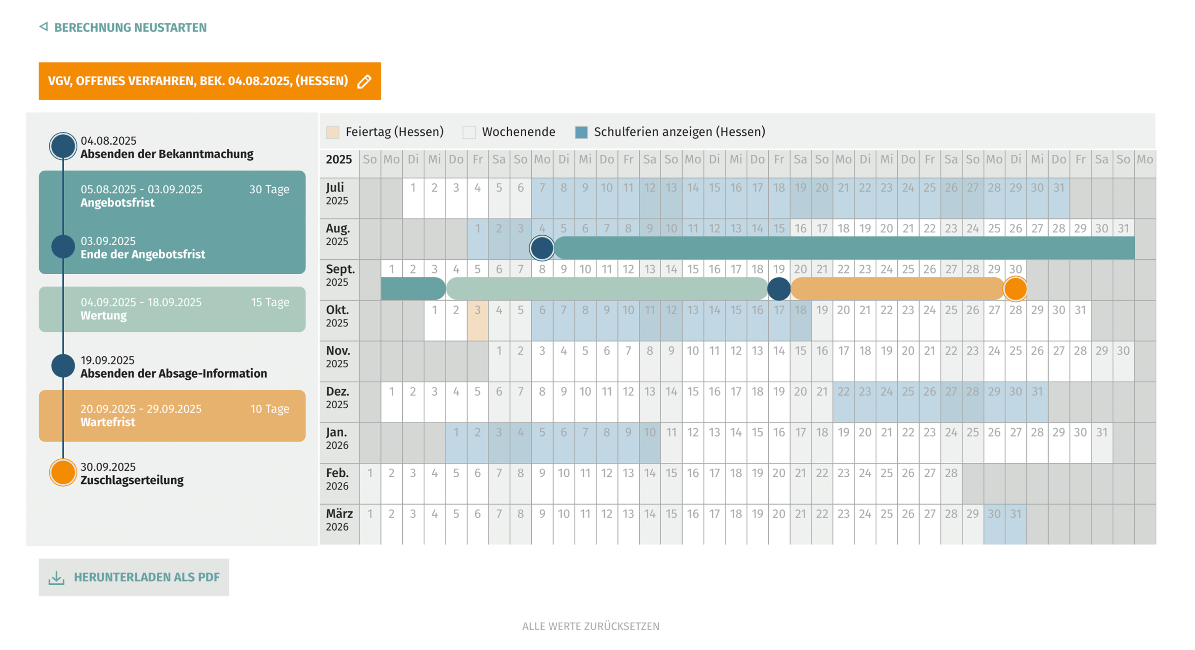 FristenCalculator - Praxisratgeber Vergaberecht – Thomas Ferber